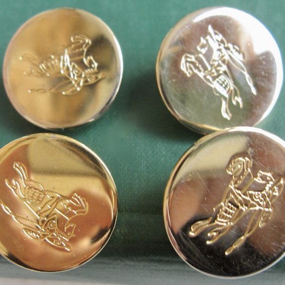 Burberry | Accessories | Burberrys Knight Logo Gold Tone Set Of 8 ...